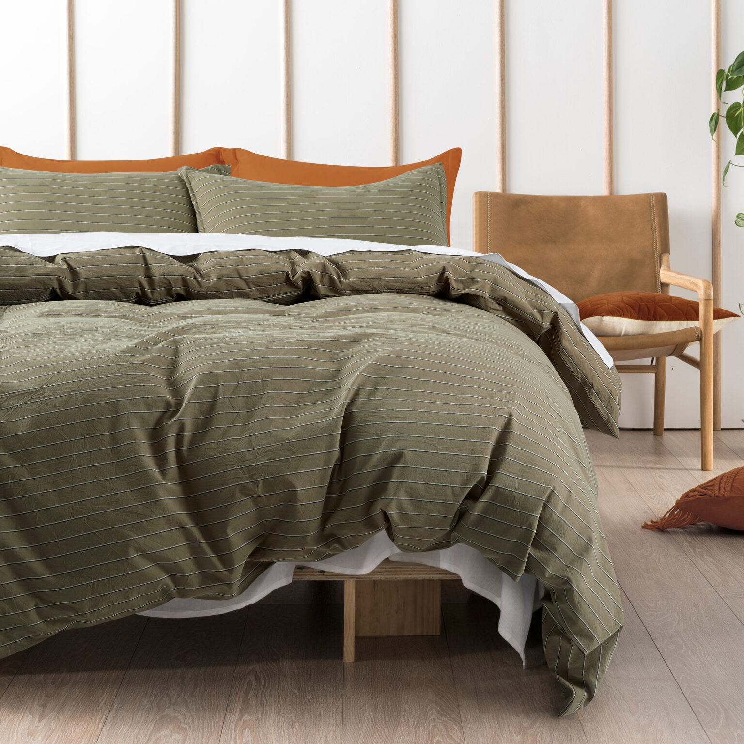 Washed Cotton Chambray Bedding Collection – [eikei]