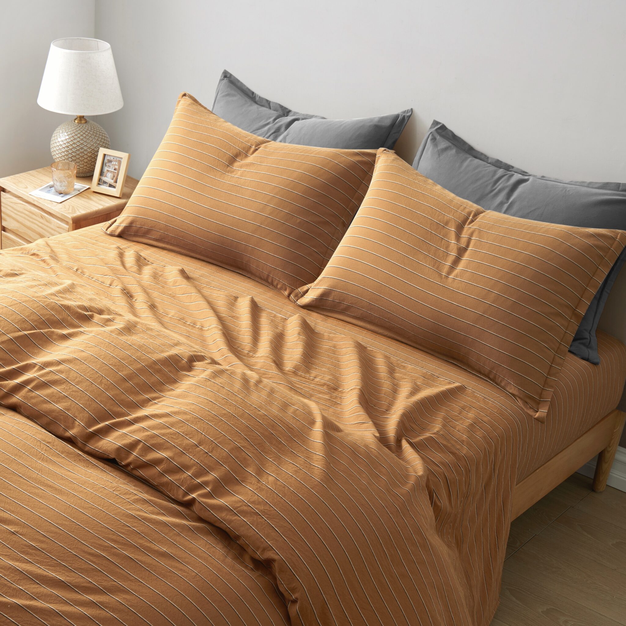 Washed Cotton Chambray Bedding Collection – [eikei]